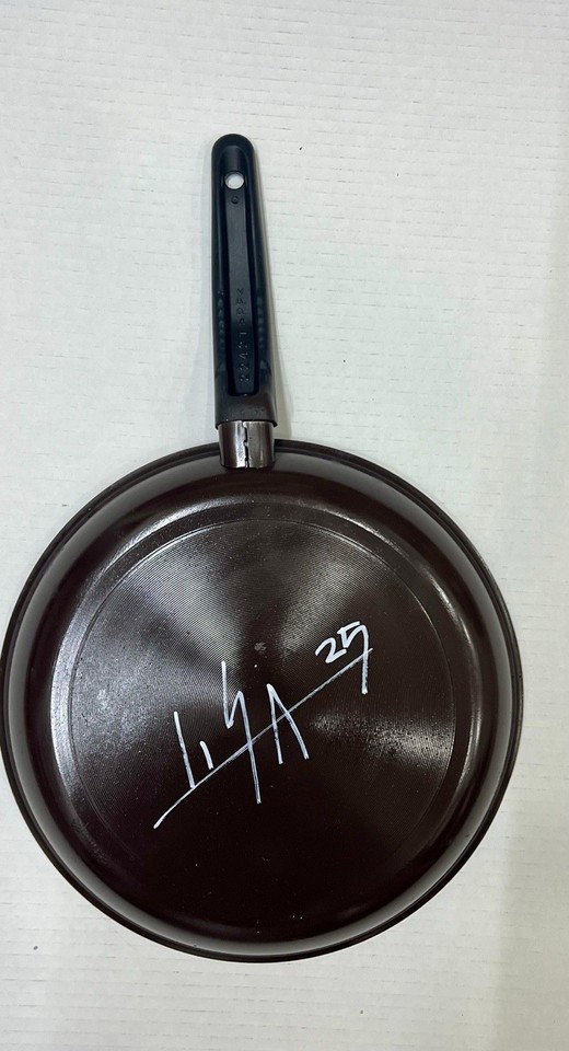 Hand Painted Frying Pan Art Abstract Face Apple Original by Lisa Signed ...