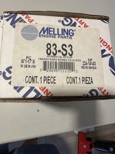 Melling 83-S3 Engine Oil Pump Pickup Tube/Screen/Seal Molded/15mm ID ...
