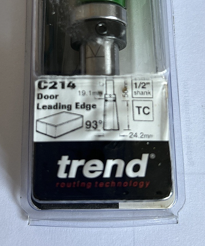 1/2" Shank Guided 3 Door Leading Edge Router Cutter C214X1/2TC Trend ...