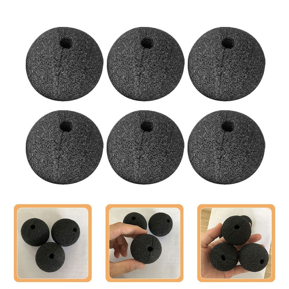 10 Pcs Black Sponge Nose Clown Prop for Cosplay Party Performing ...