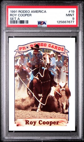 1991 ROY COOPER Pro Rodeo America Card #19 Set A - PSA 9 - Pop 1 World ...