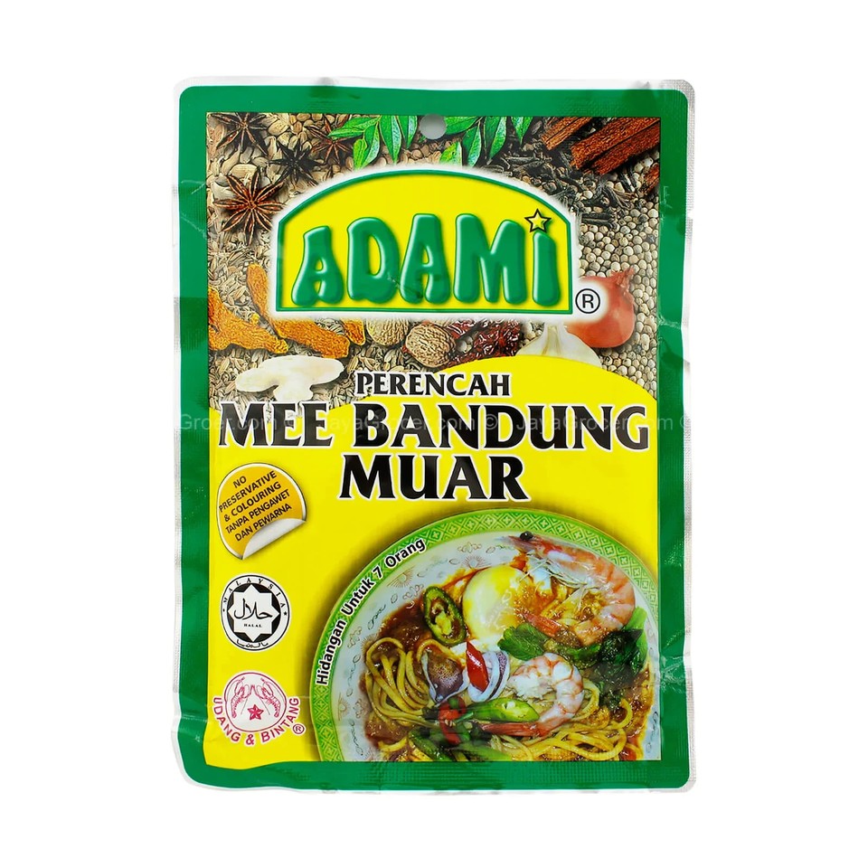 200g X 4 packs MUAR ADAMI Mee Bandung Paste (Perencah Mee Bandung) DHL ...