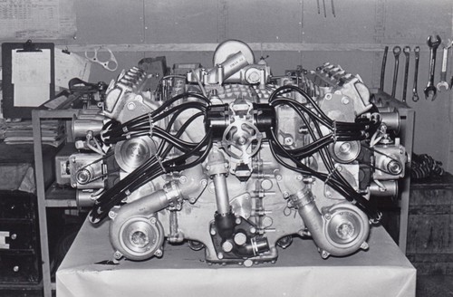 BRM H16 ENGINE BLOCK F1 GP CAR ORIGINAL PERIOD GEOFFREY GODDARD PHOTO ...