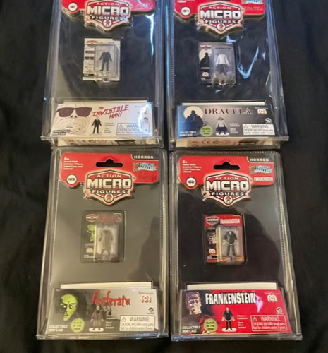 Worlds Smallest Micro Action Figures Horror COMPLETE Set x 4 NEW GLOWS ...