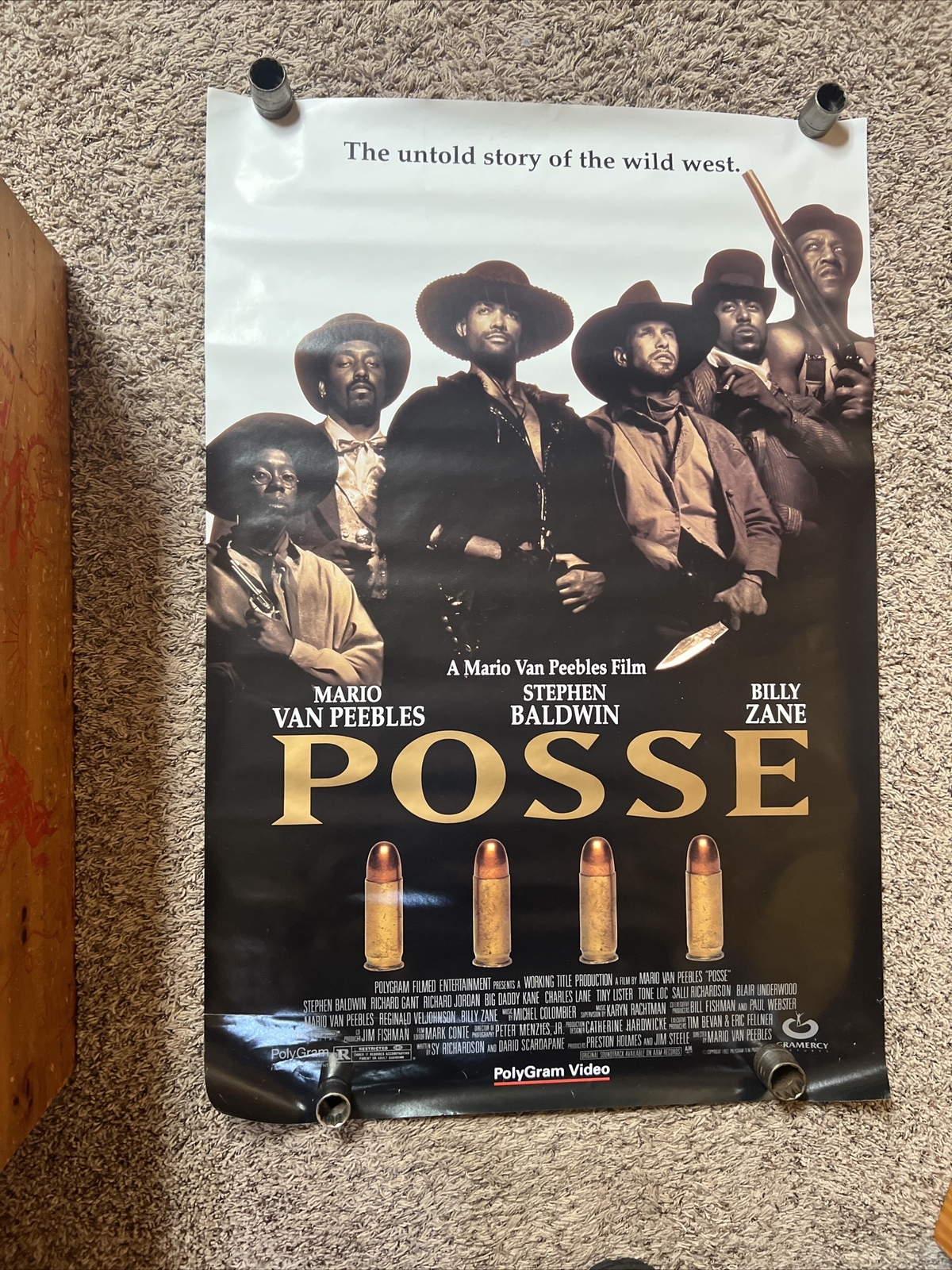 Vintage 1993 Original Movie Poster POSSE - Mario Van Peebles & Stephen ...