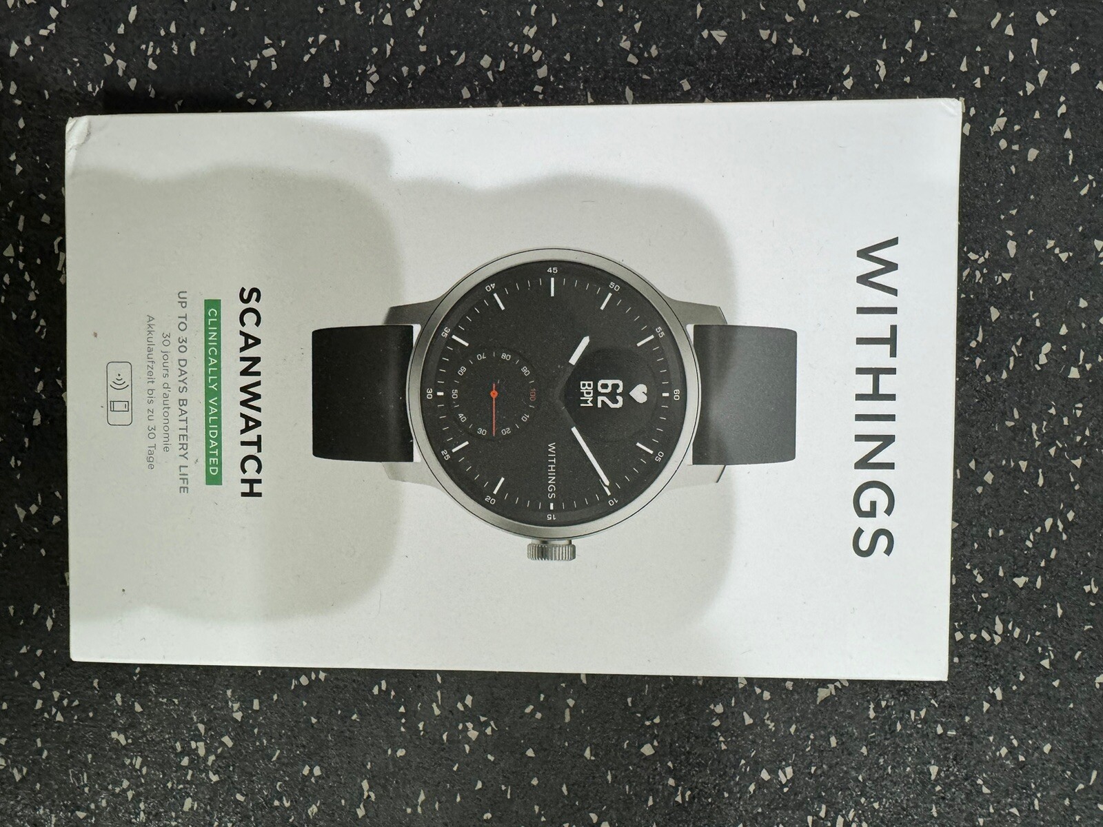 Withings ScanWatch 42mm Hybrid Smartwatch ECG Heart Rate Sensor ...