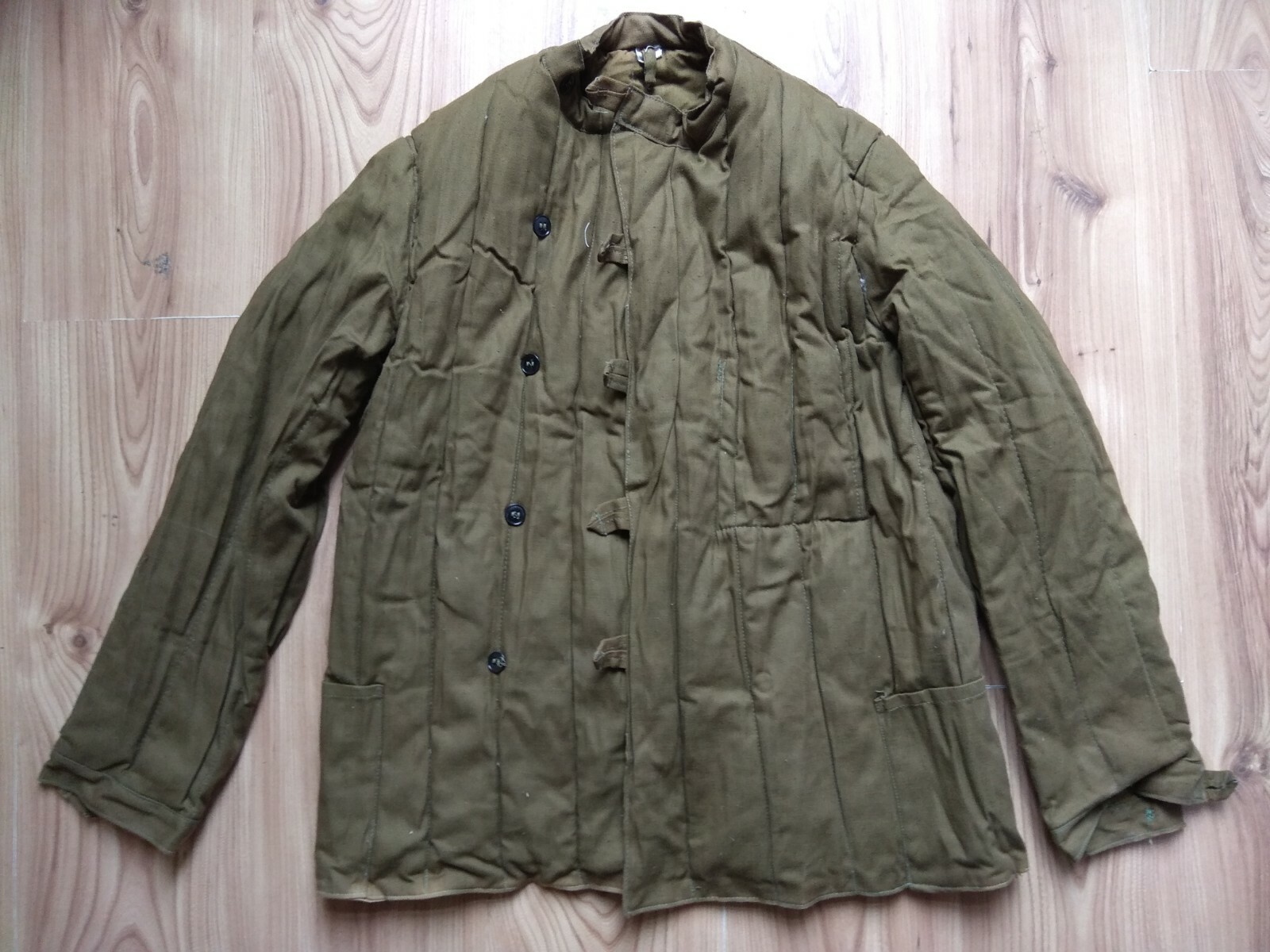 Vintage Soviet Army USSR Uniform Jacket Military FUFAIKA VATNIK ...