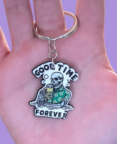 Skeleton Keychain Skull Gothic Alternative Funny Grunge Punk Skater ...