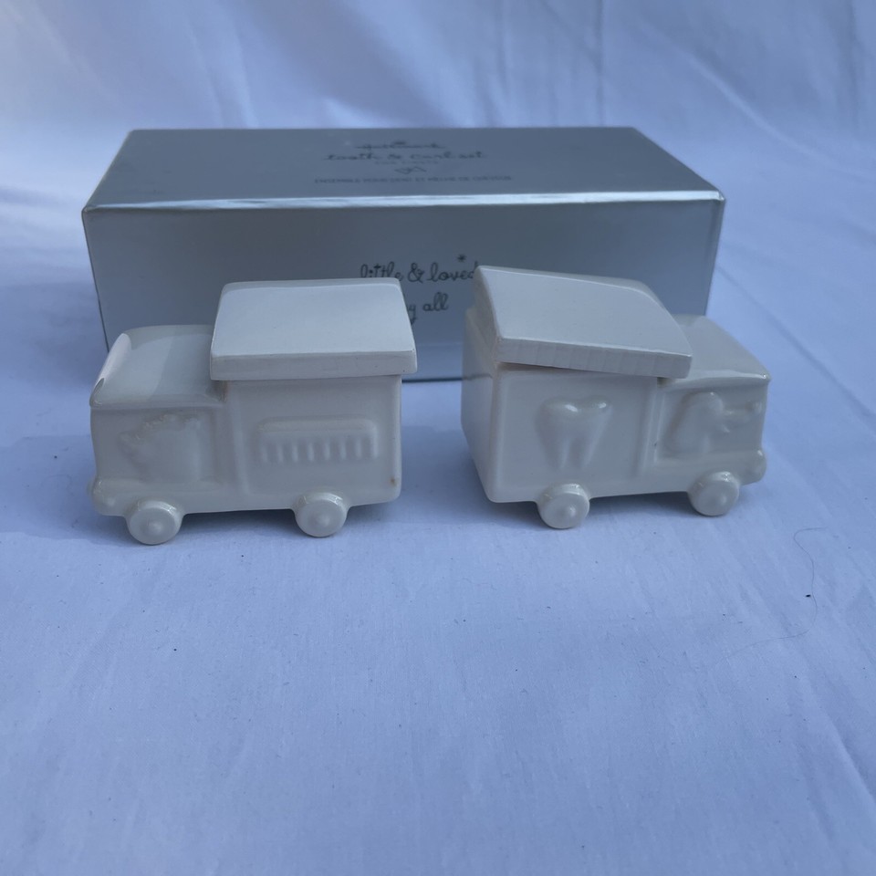 Hallmark Keepsake Box Porcelain Set First Tooth First Curl Baby Gift | eBay