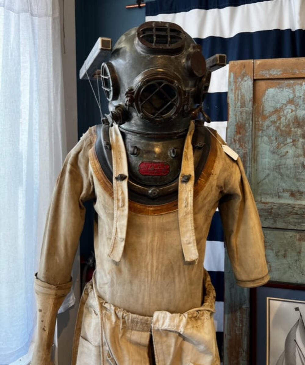 Diving Helmet, US Navy Antique MK V Diving Helmet and Complete Suit | eBay
