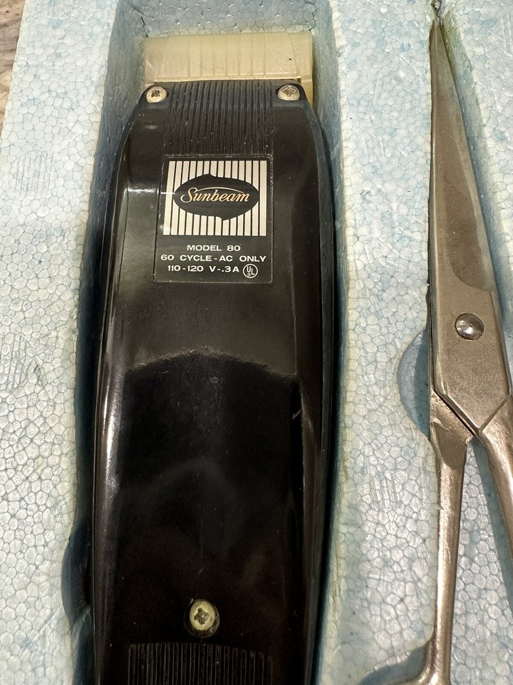 Vintage From The 60’s Sunbeam Model 80, Hair Clippers Kit (60 Cycle) | eBay