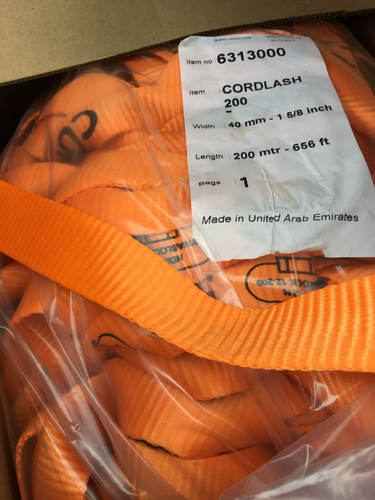 100 feet Cordlash 200 Cargo Strap by Cordstrap - 40mm/ 1-5/8" - 8500 kg ...
