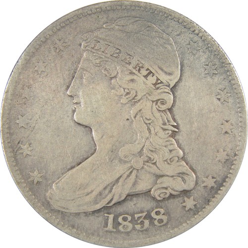 1838 Capped Bust Half Dollar VF Very Fine Silver 50c Coin SKU:I19590 | eBay