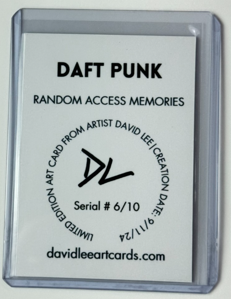 Daft Punk Limited Artist Signed “Random Access Memories” Trading Card 6 ...
