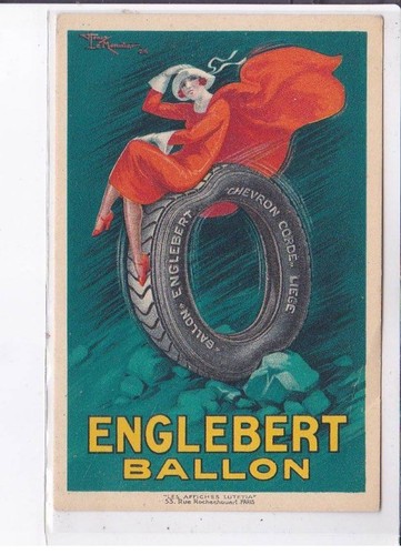 PUBLICITE : pneu ENGLEBERT BALLON automobile - illustrée par Henry Le ...