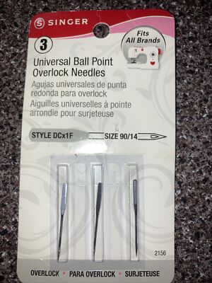 Singer Universal Ball Point Overlock Needles For Sewing Machine | eBay