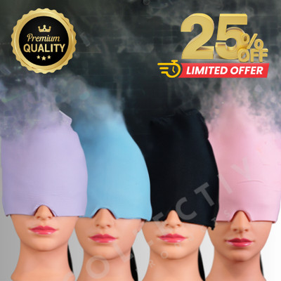 Migraine Ice Head Wrap Cap, Instant Relief, 360 degrees Hot & Cold ...