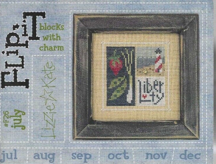 JULY BLOCKS--Lizzie*Kate--Flip-It--Counted Cross Stitch Pattern w ...