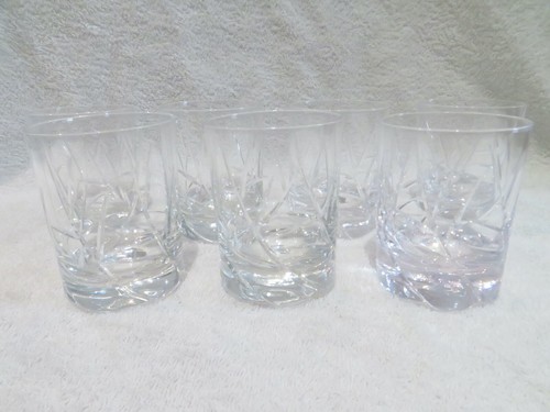 7 gobelets pour cocktail 12cl cristal Daum Blanzey décor taillé ...