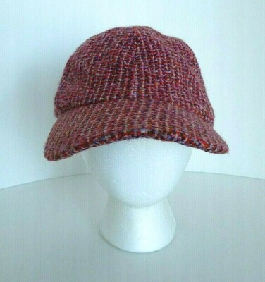 Mucros Weavers Workshop Red Tweed XL Size Adjustable Hat Cap Made in ...