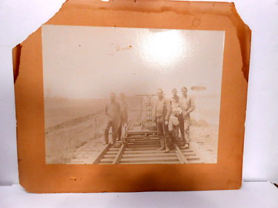 Photograph Railroad Crew Midland Valley R.R.@ Ghost Town Foraker ...