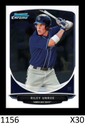 1-2013 BOWMAN CHROME DRAFT RILEY UNROE RAYS QTY AVILABLE | eBay