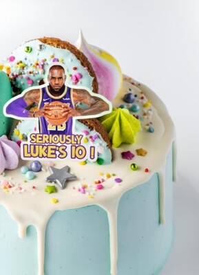 LeBRON JAMES, LAKERS personalised Cake Topper, Glossy, BASKETBALL ...
