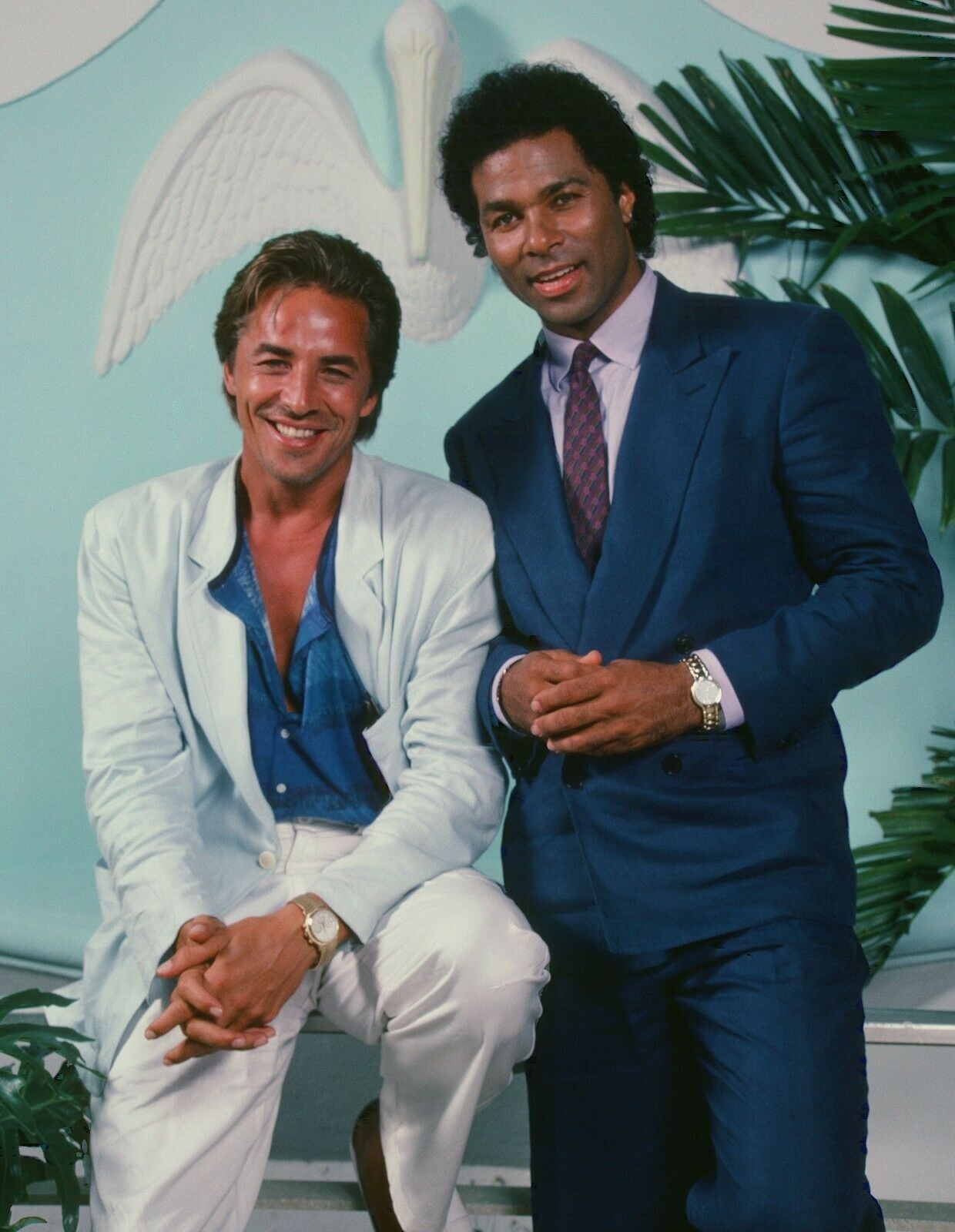 Miami Vice Cast Don Johnson Philip Michael Thomas Photo Poster 11x17 | eBay