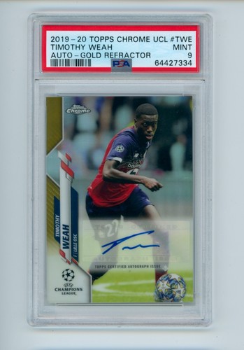 2019-20 Timothy Weah Topps Chrome Gold Refractor Autographed Card 29/50 ...
