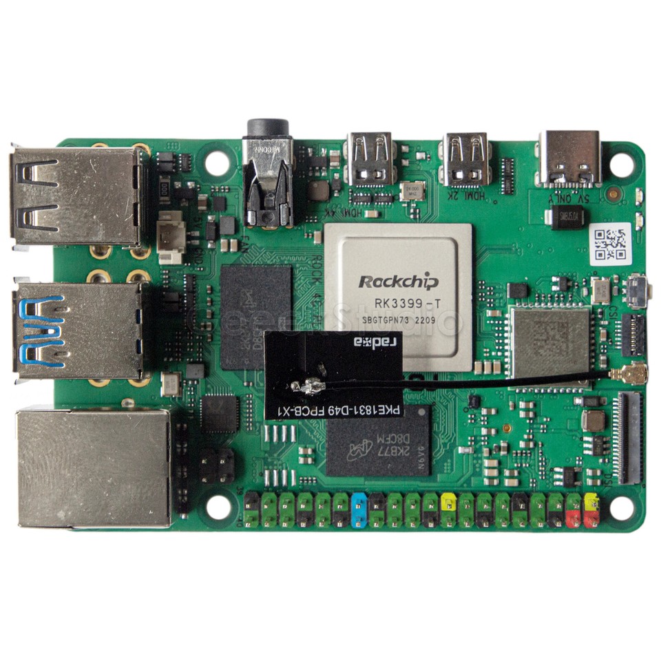 ROCK 4 Model C+ 4GB Single Board Computer Rockchip RK3399-T Arm Cortex ...