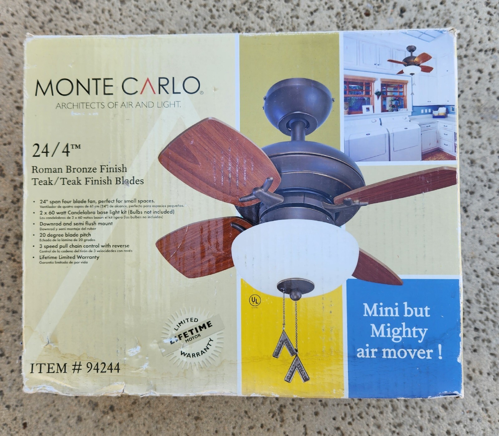 Monte Carlo Mini Ceiling Fan With Light | Shelly Lighting