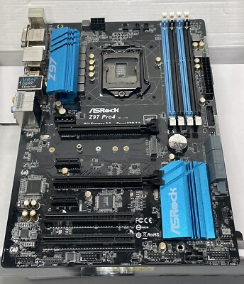 ASRock Z97 Pro4 LGA 1150 Intel Z97 Motherboard w IO Shield UNTESTED FOR ...
