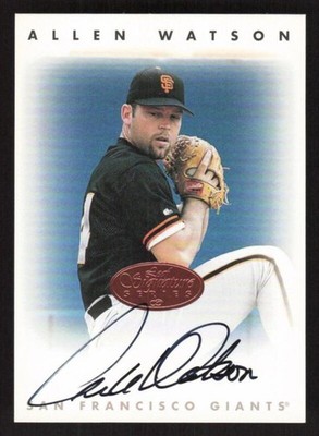 1996 LEAF SIGNATURE SERIES ALLEN WATSON NNO AUTOGRAPHS BRONZE GIANTS | eBay