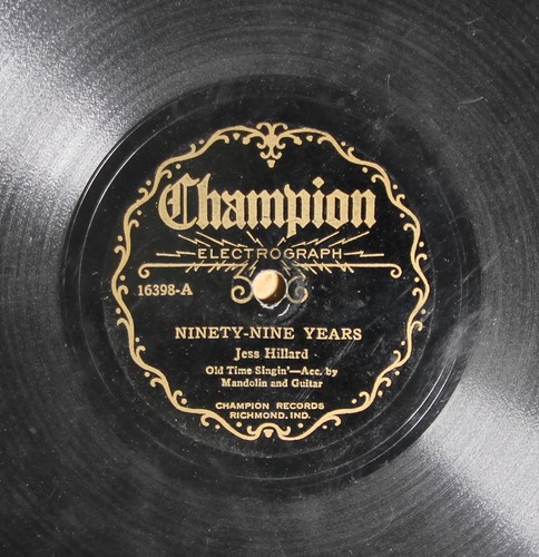 Jess Hillard - Ninety-Nine Years - CHAMPION 16398 V | eBay