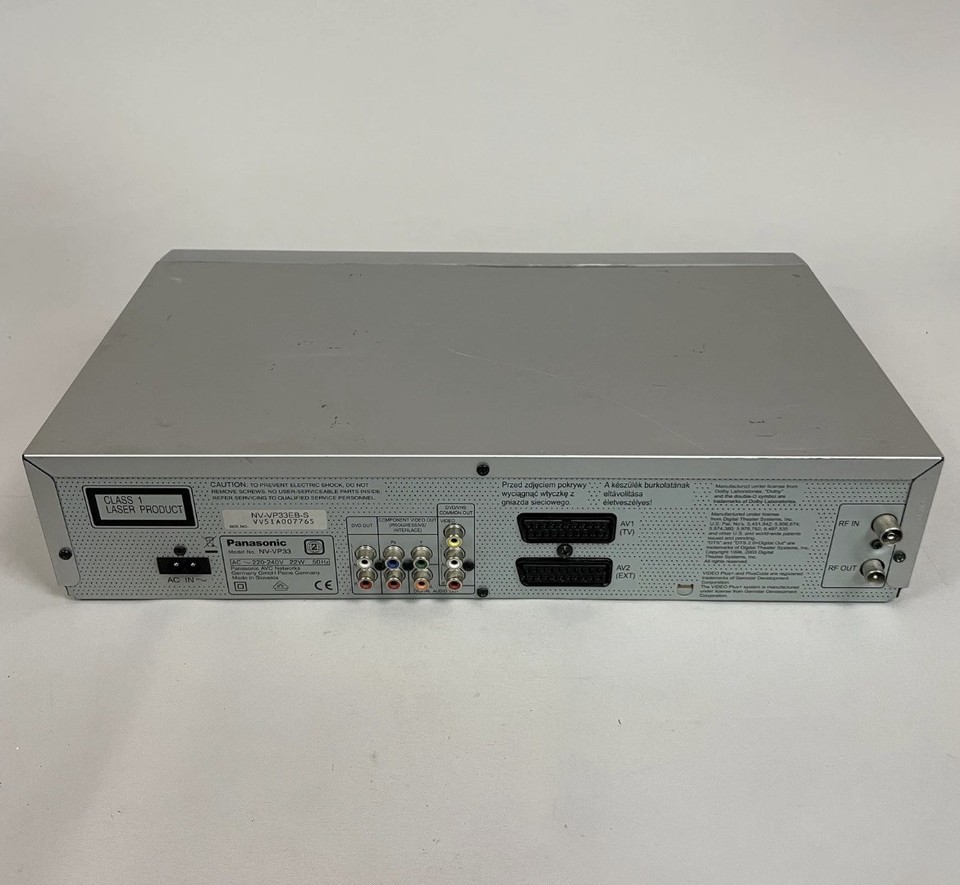 Panasonic Super Drive VHS VCR Video Tape Recorder Player Silver/Black ...