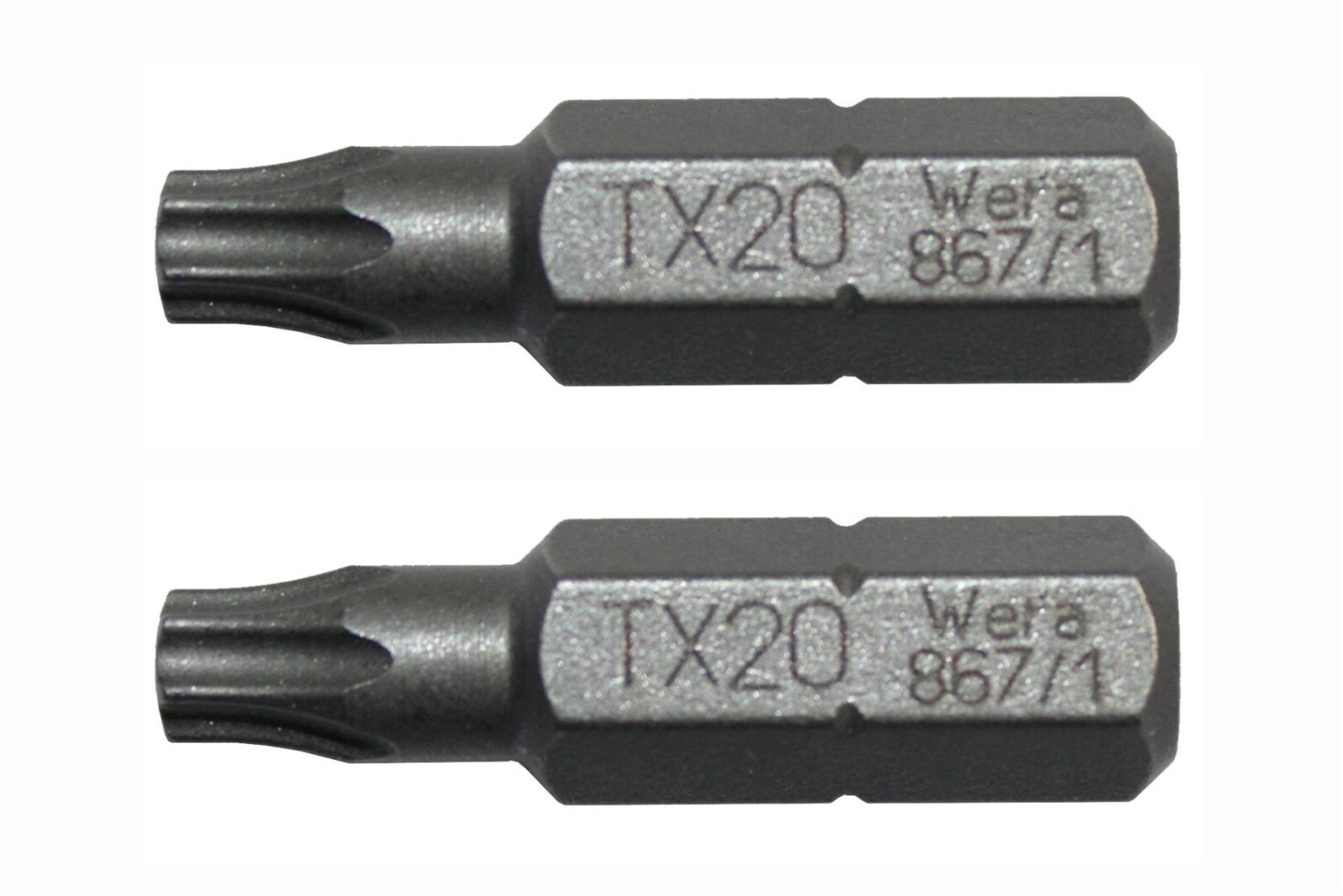 WERA TORX BITS TX10/15/20/25/27/30/40 25MM HEX INSERT BIT 867/1 (Pks1 ...