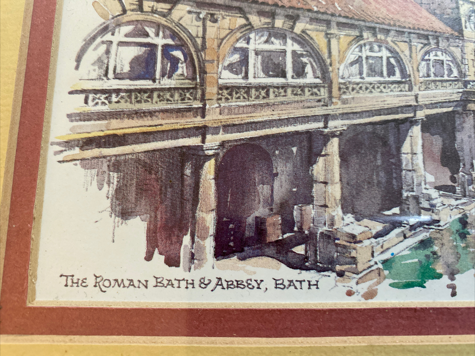 The Roman Bath & Abbey, Bath Kenneth A Bromley Print Framed Vintage | eBay