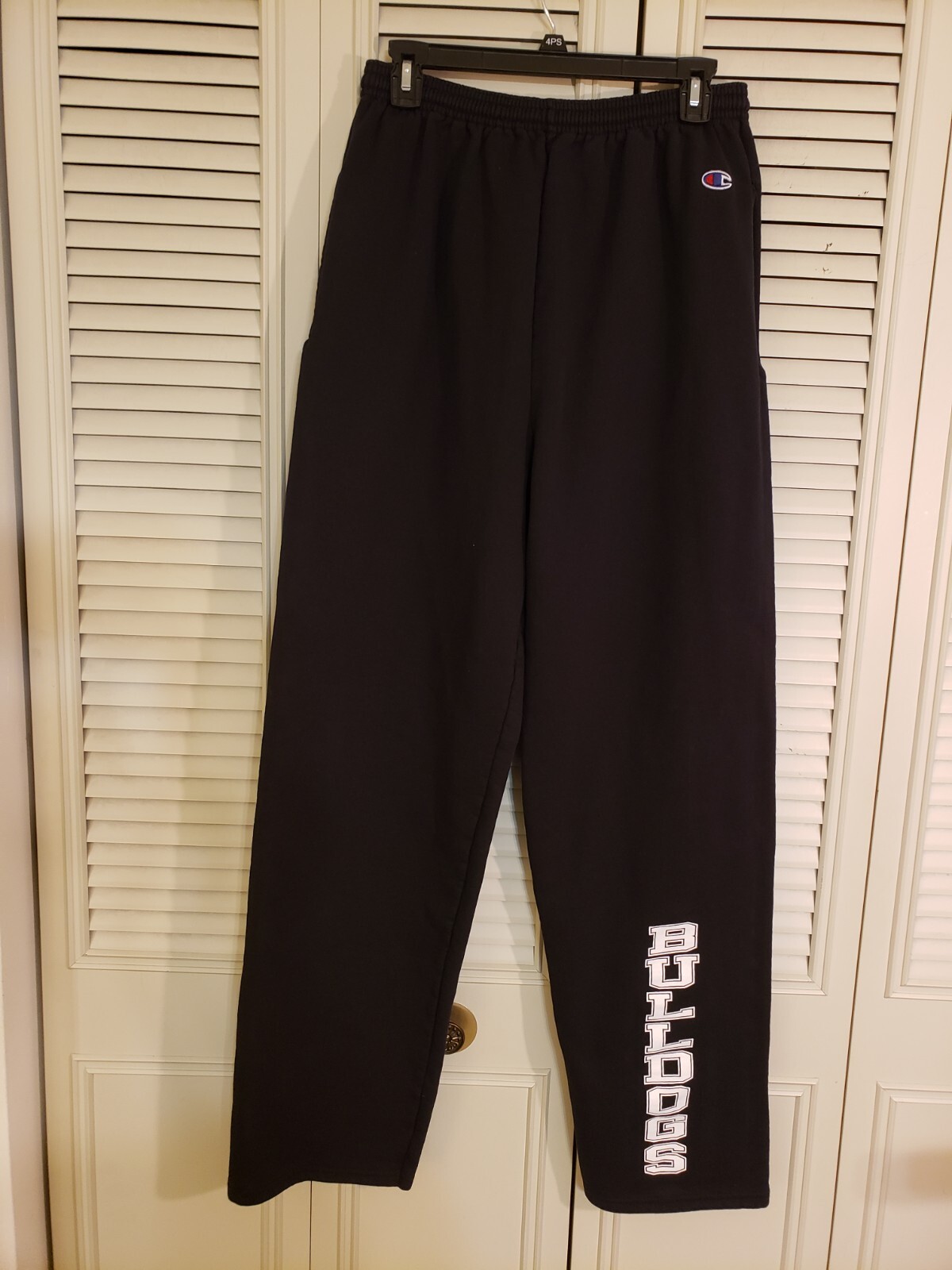 Champion Authentic Sweatpants Mens L Bulldogs Drawstring Fleece Graphic ...
