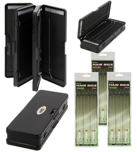NGT Carp Fishing Rig Wallet Box 6 Way 72 Rigs With 18 x Hair Rigs ...