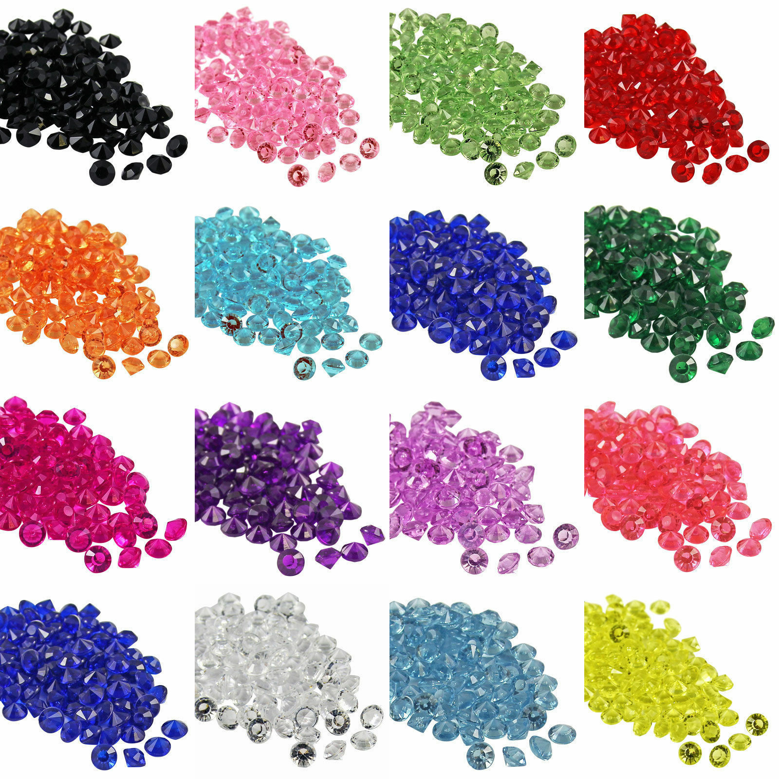 10,000 SCATTER CRYSTALS WEDDING 4.5mm TABLE DECORATION DIAMONDS ACRYLIC ...