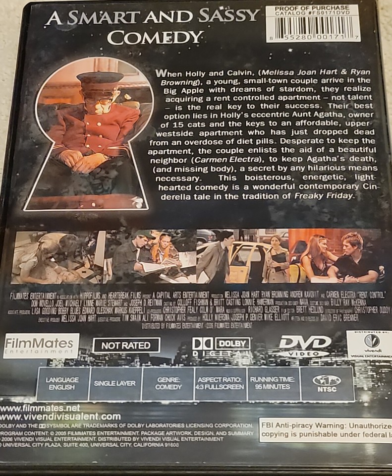 Rent Control DVD Melissa Joan Hart , Carmen Electra RARE oop ...