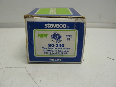 Steveco 90-340 two pole double throw rbm type 91 relay new | eBay