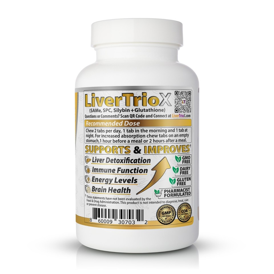 LiverTrioX Liver Supplement Detox Orange Flavor Chew Tabs 60 Count | eBay