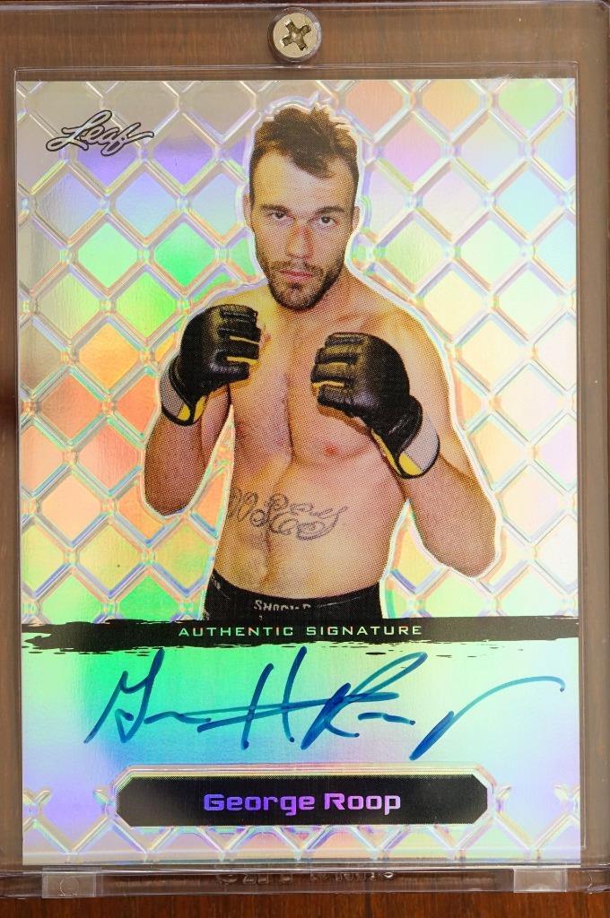 2011 Leaf Metal MMA Silver Prismatic 22/50 George Roop BA-GR-1 ...