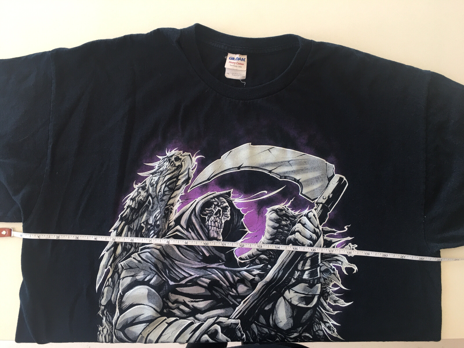 Vintage GILDAN GOTHIC GRIM REAPER T SHIRT MENS SIZE XL - Gem