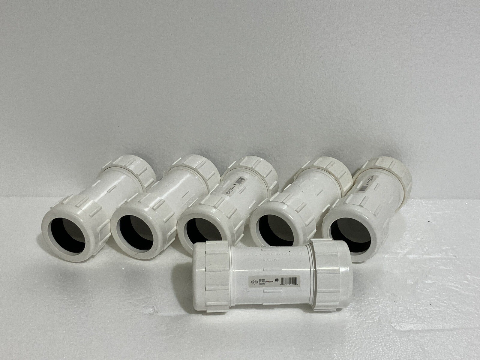 6 Pack Compression Coupling 2" PVC Smith-Cooper Intl. SCI 294 6220 Low ...