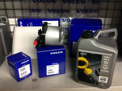 Genuine Volvo V40 1.6d Service kit Oil-Air-Fuel-Pollen Filters And ...