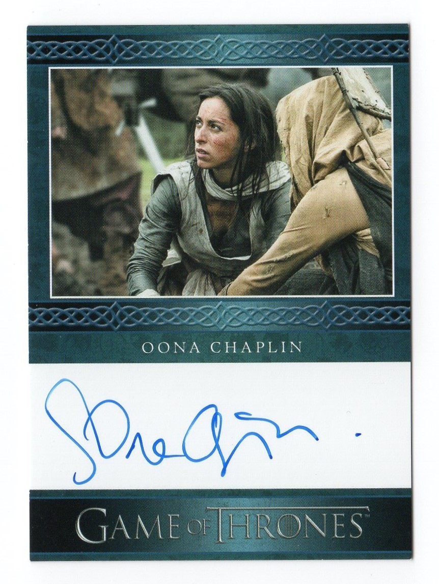 Game of Thrones Legends of the Realm Autograph Oona Chaplin /Lady ...