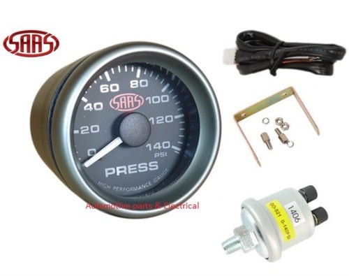 SAAS OIL PRESSURE GAUGE 52MM 2" INCH 4 COLOUR DISPLAY INC SENDER ...