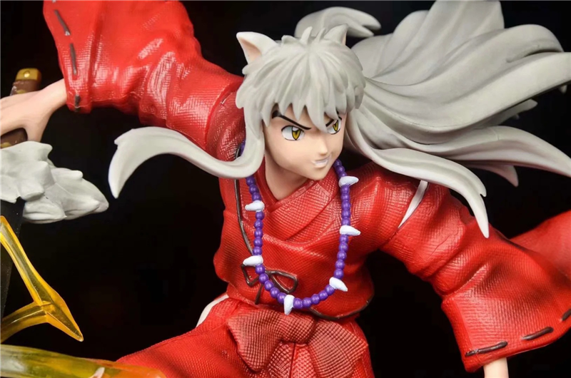 Anime Inuyasha Combat form PVC Action Figure Collect Statues Toy 36CM ...